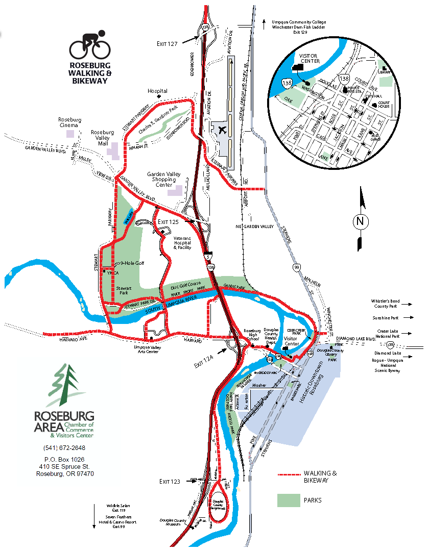Walking and Bike Pathway Map - Roseburg Area Chamber